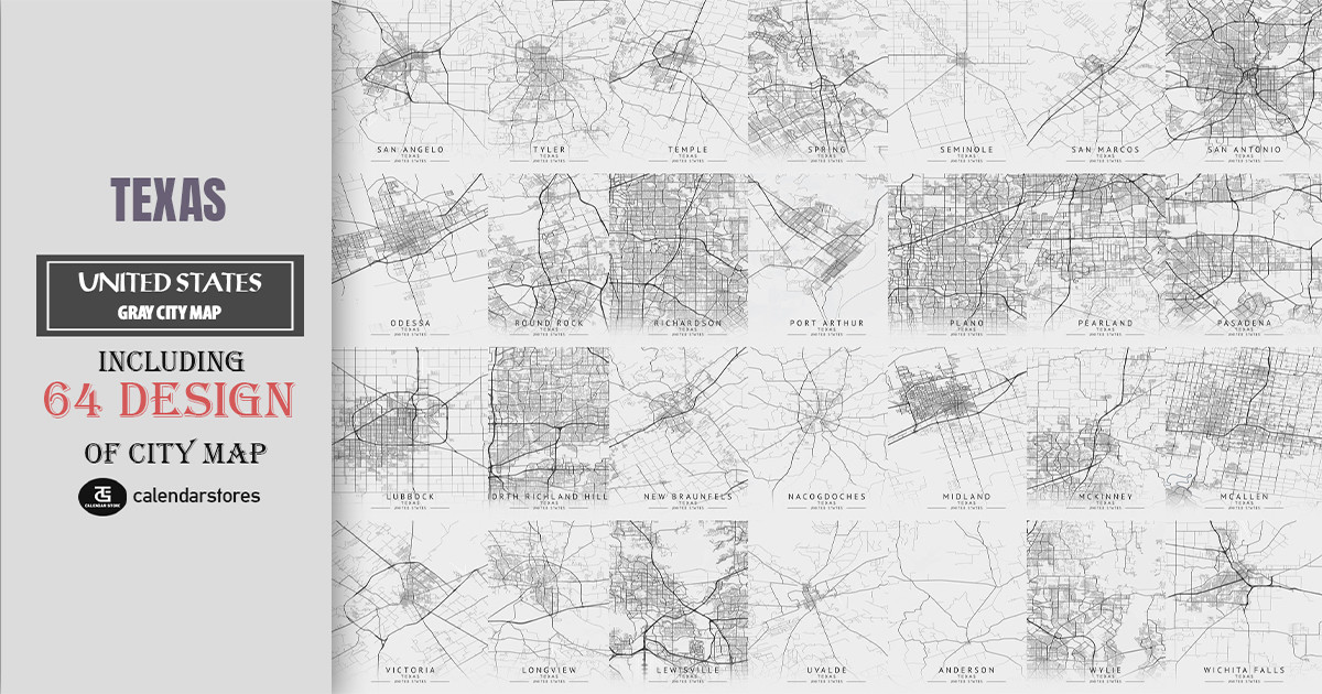 Texas - US Map Bundle Bundle · Creative Fabrica