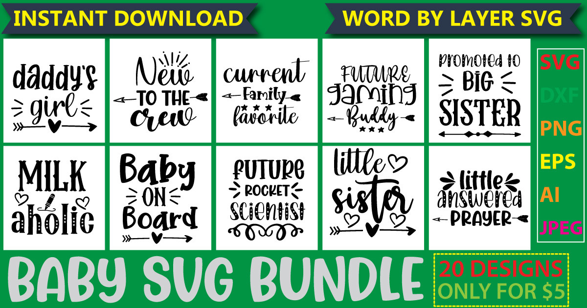 Baby SVG Bundle Vol.2 Bundle · Creative Fabrica