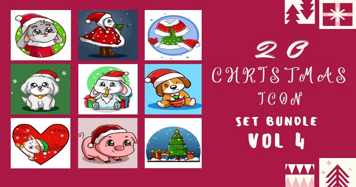 Christmas Icon Bundle Vol 4 Bundle · Creative Fabrica