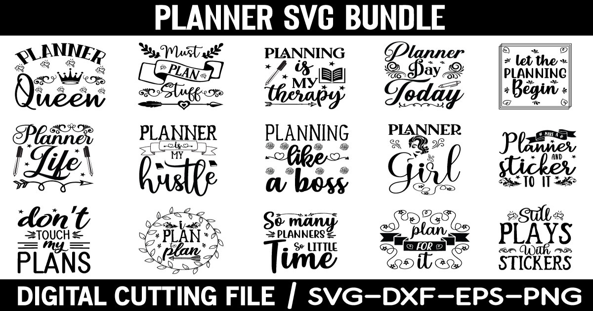 Planner SVG Bundle Bundle · Creative Fabrica