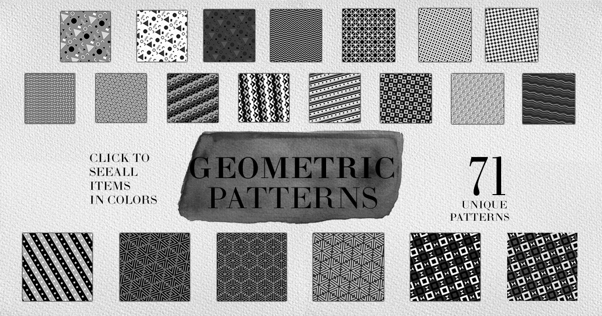 Geometric Patterns Mega Bundle Bundle · Creative Fabrica