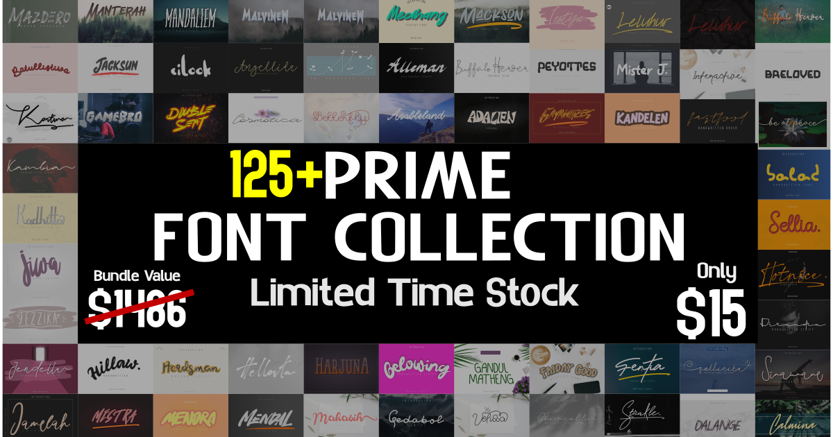 Prime Font Bundle Bundle · Creative Fabrica
