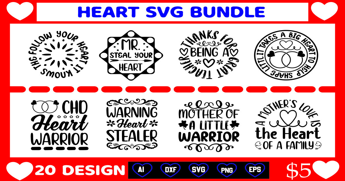 Heart SVG Bundle Bundle · Creative Fabrica