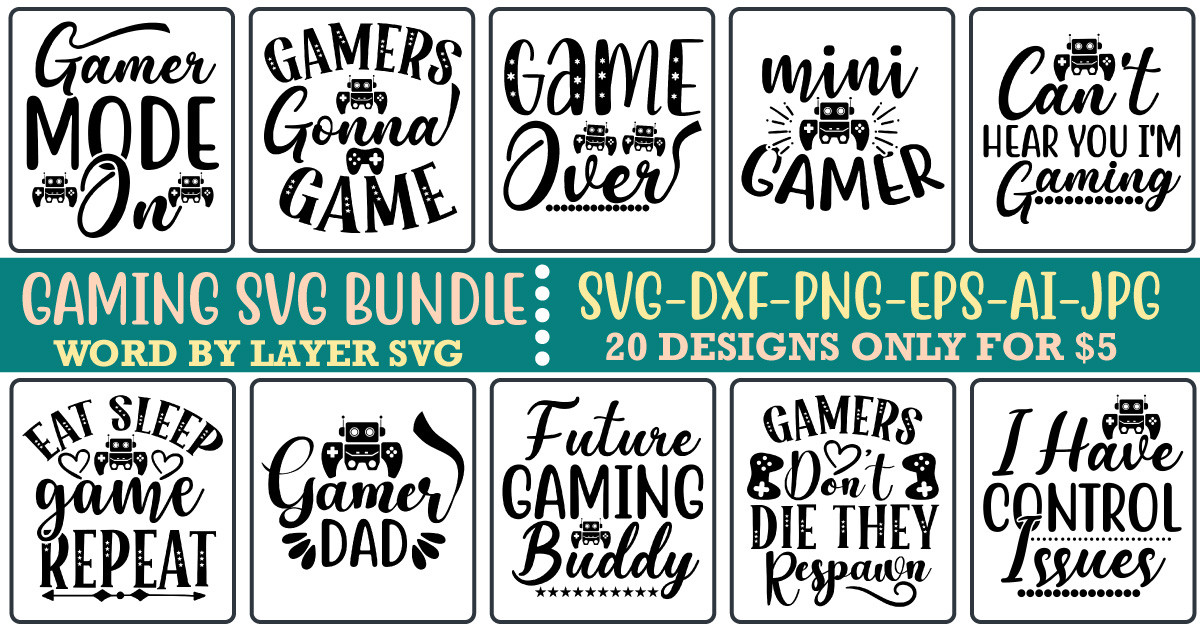 Gaming SVG Bundle Bundle · Creative Fabrica