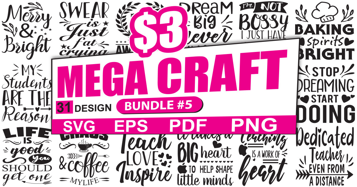 Mega Craft Bundle #5 Bundle · Creative Fabrica