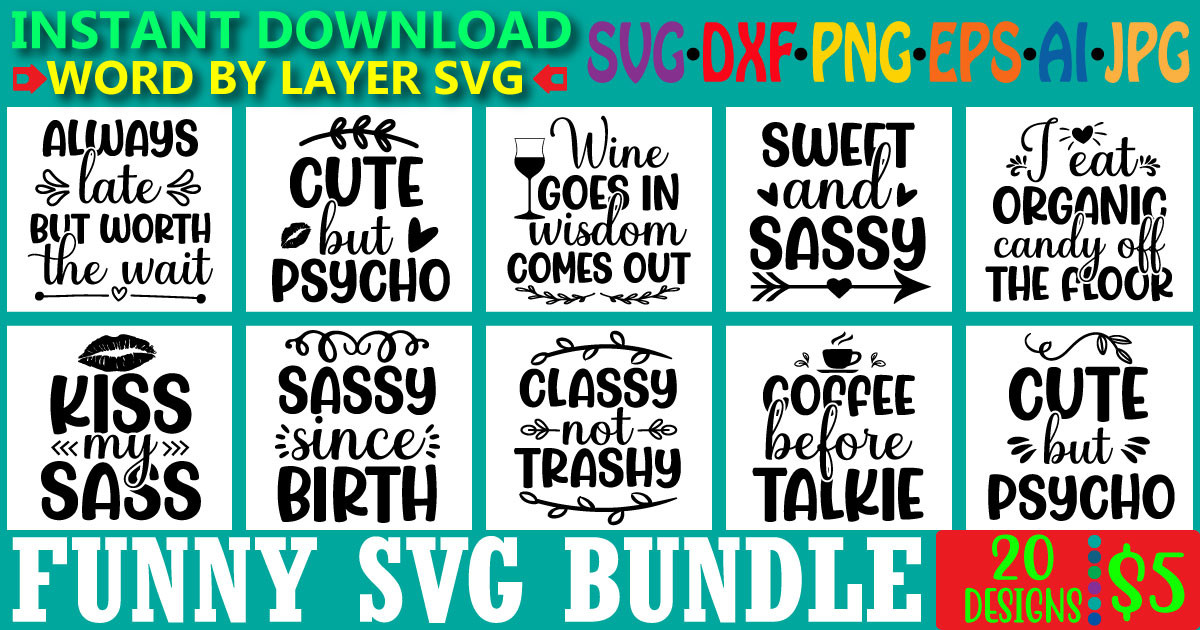 Funny SVG Bundle Bundle · Creative Fabrica