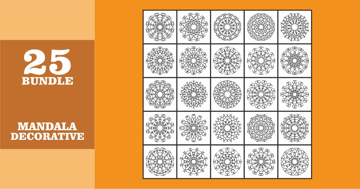 Mandala Decorative Bundle 3 Bundle · Creative Fabrica