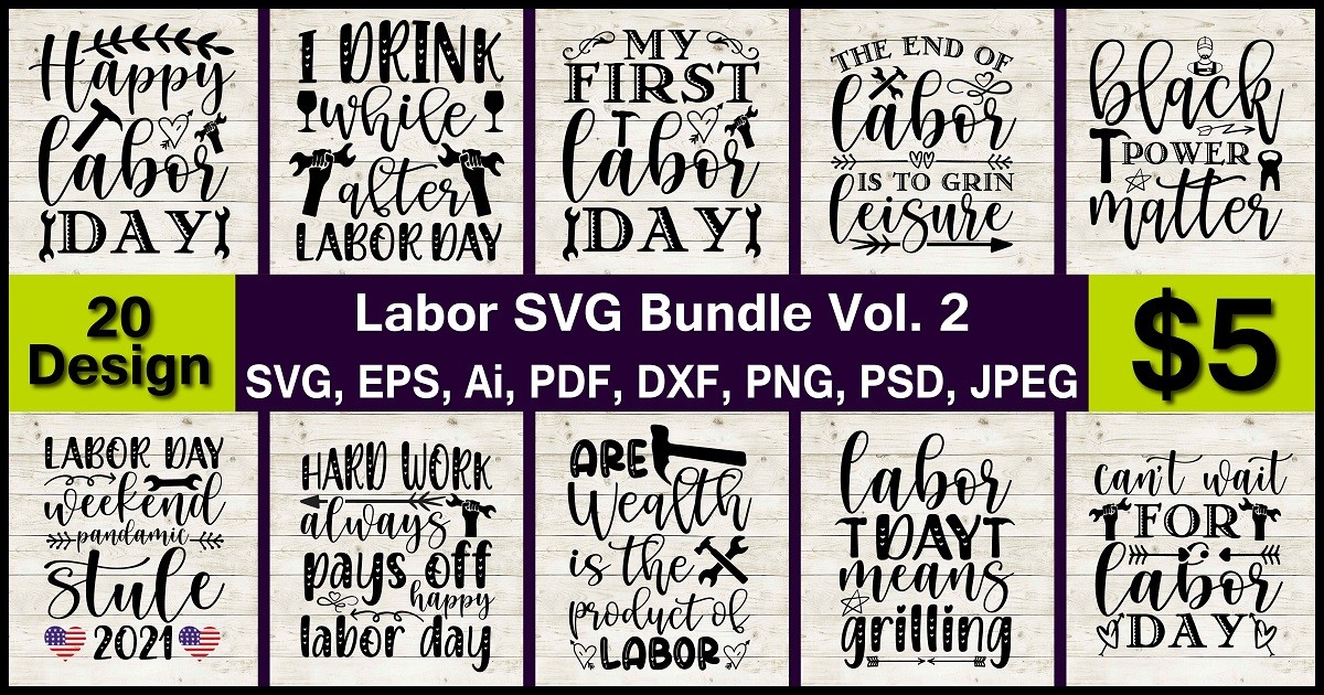 Labor SVG Bundle Vol. 2 Bundle · Creative Fabrica