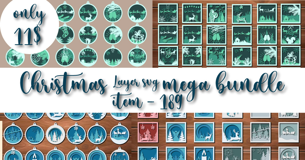 Layered Christmas Mega Bundle Bundle · Creative Fabrica