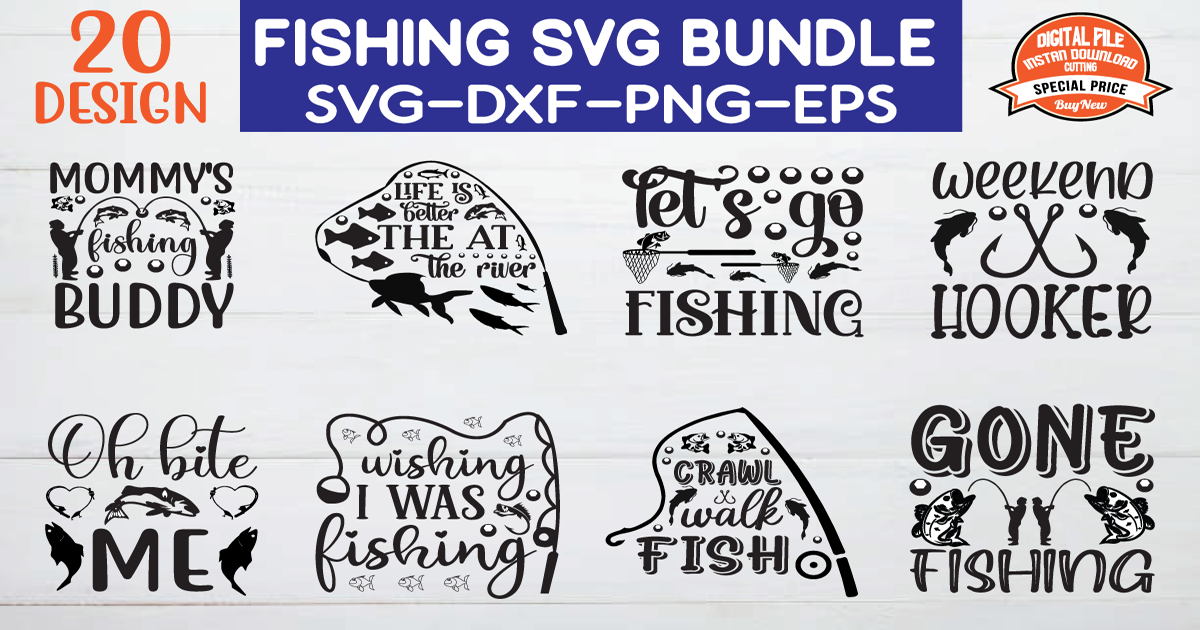 Fishing SVG Bundle Bundle · Creative Fabrica
