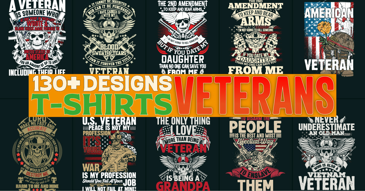 Veterans T-Shirt Designs Mega Bundle Bundle · Creative Fabrica