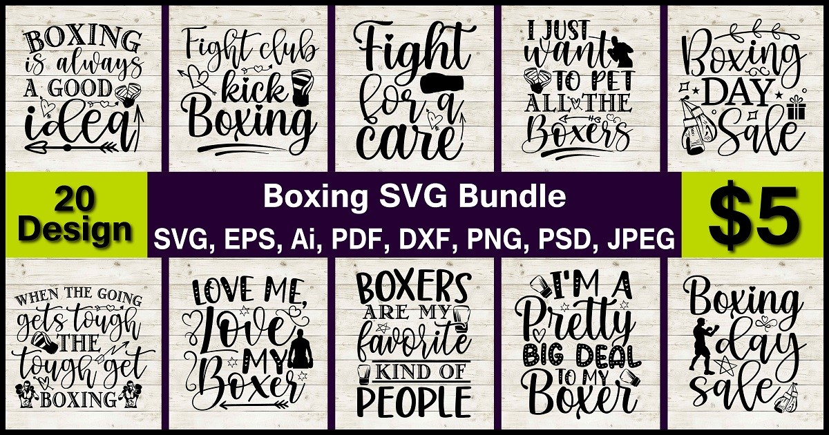 Boxing SVG Bundle Bundle · Creative Fabrica