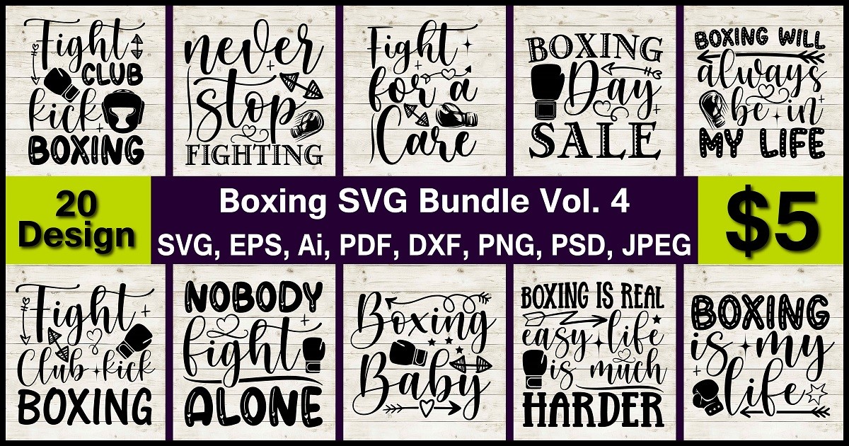 Boxing SVG Bundle Vol.4 Bundle · Creative Fabrica