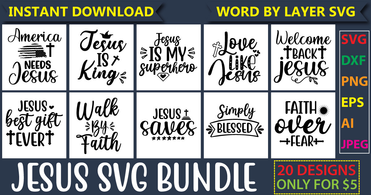 Jesus SVG Bundle Bundle · Creative Fabrica