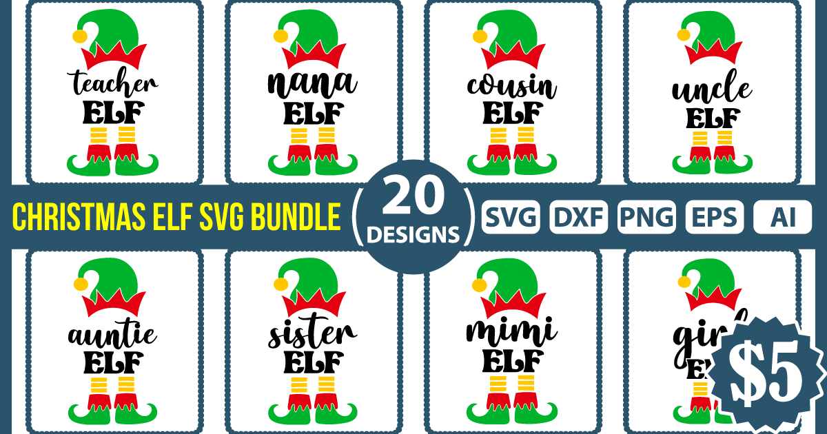 Christmas Elf SVG Bundle Vol 2 Bundle · Creative Fabrica