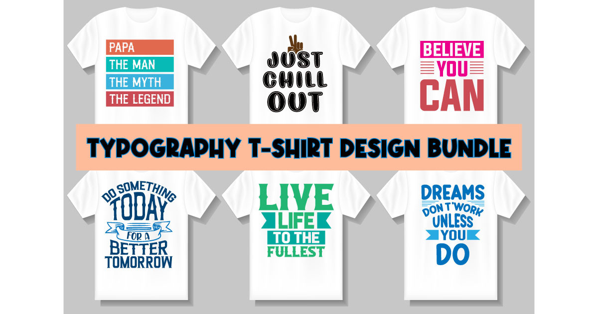 Typography T-Shirt Design Bundle Bundle · Creative Fabrica