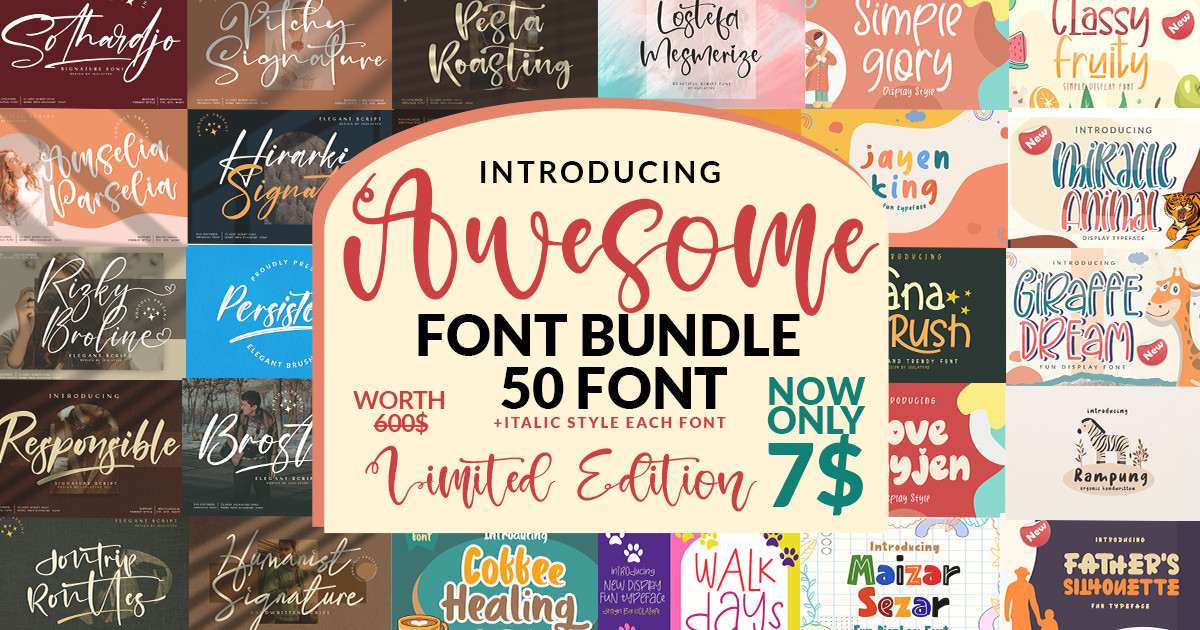 Awesome Font Bundle Bundle · Creative Fabrica