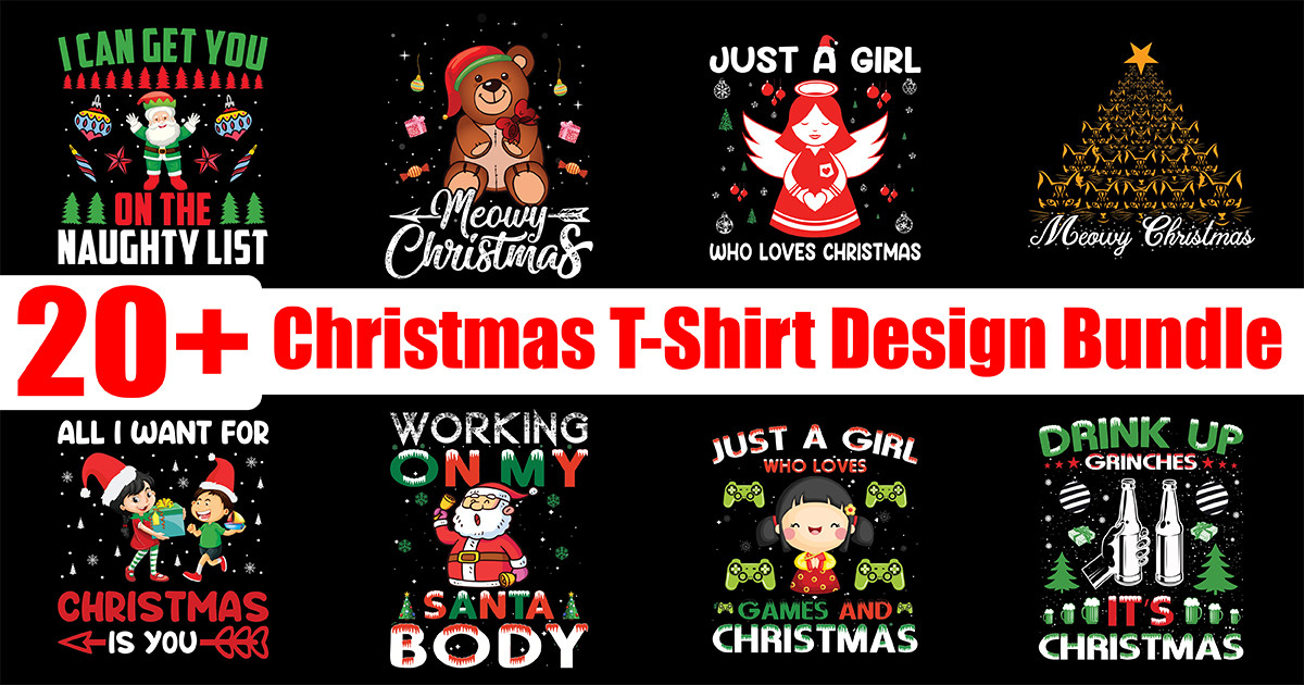 Christmas T-Shirt Design Bundle Bundle · Creative Fabrica