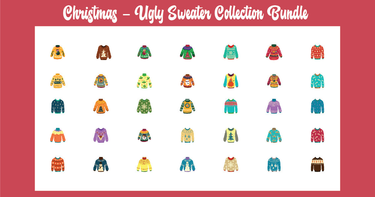 Christmas Ugly Sweater Bundle Bundle · Creative Fabrica