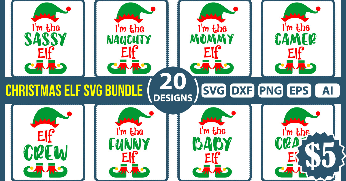 Christmas Elf SVG Bundle Vol 3 Bundle · Creative Fabrica