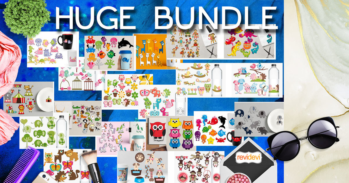 Animals Kawaii Clipart Bundle Bundle · Creative Fabrica