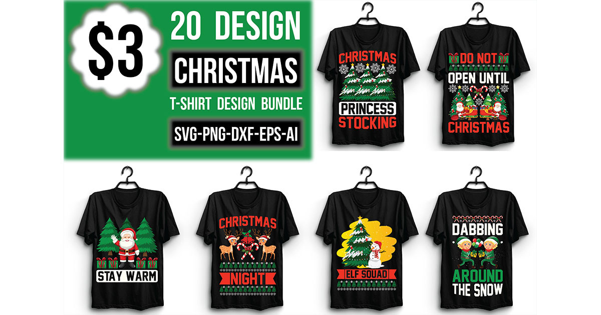 Christmas T-Shirt Design Bundle Bundle · Creative Fabrica
