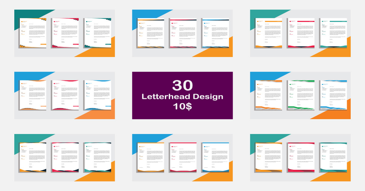 Company Letterhead Bundle Bundle · Creative Fabrica