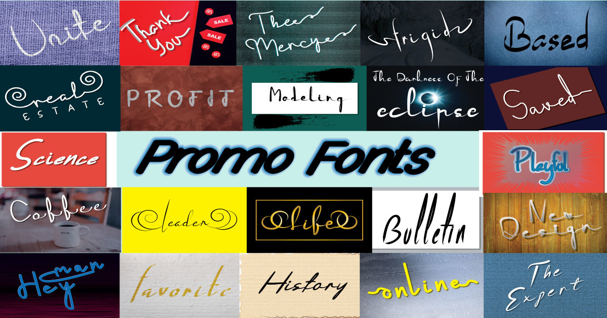 Promo Fonts Bundle Bundle · Creative Fabrica
