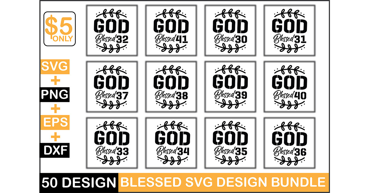 Blessed SVG Design Bundle Bundle · Creative Fabrica