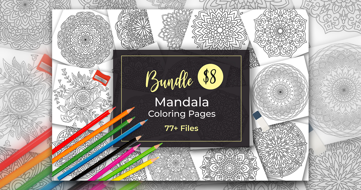 Mandala Coloring Pages Bundle Bundle · Creative Fabrica