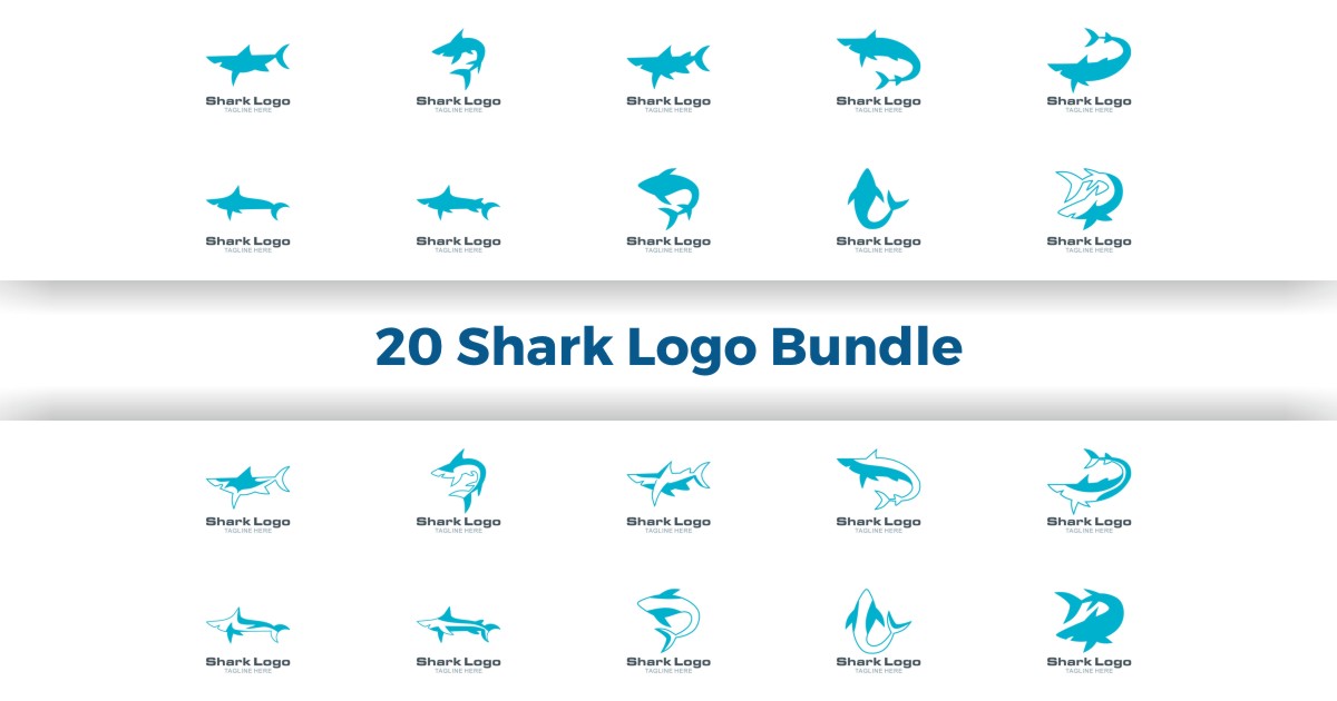 Shark Vector Logo Bundle Bundle · Creative Fabrica
