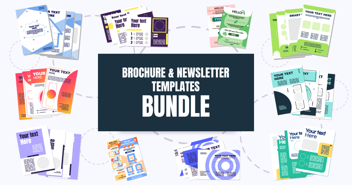 Brochure and Newsletter Template Bundle Bundle · Creative Fabrica