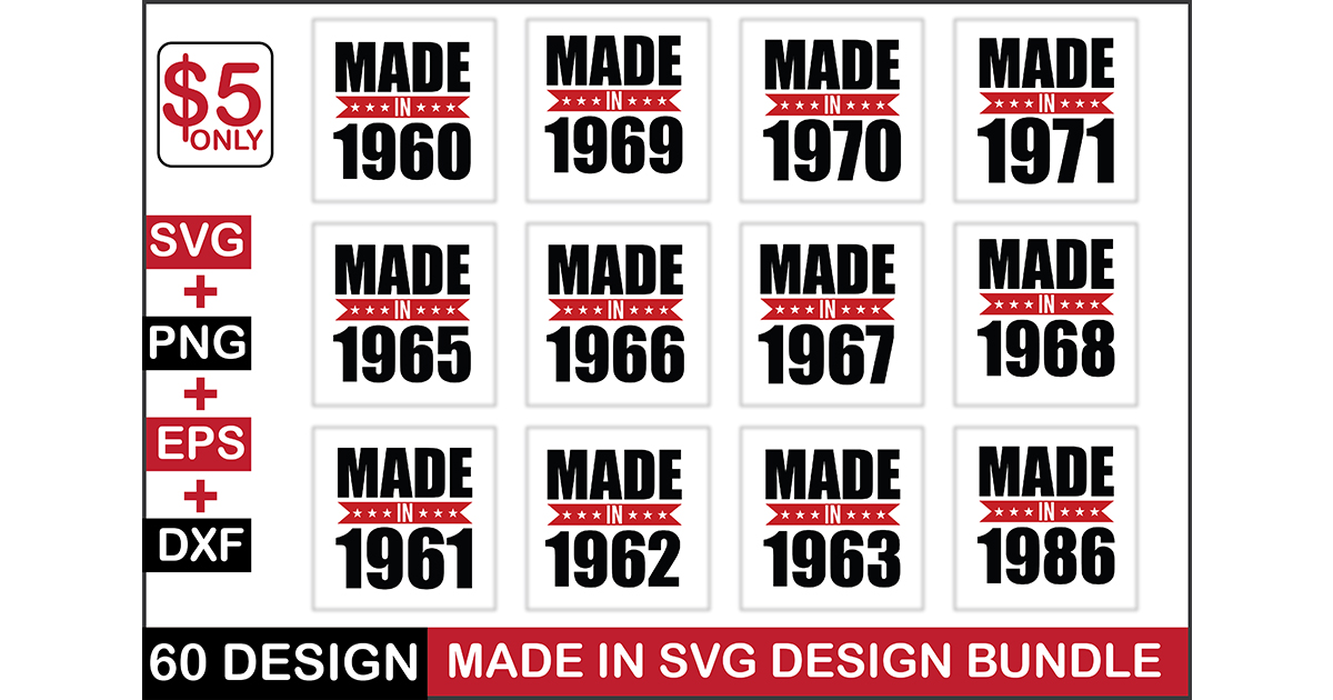 Made in SVG Design Bundle Bundle · Creative Fabrica